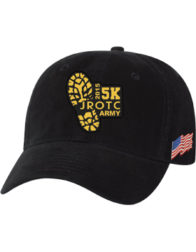 5K 2015 JROTC Unstructured Adjustable Cap Army Gold on Black (6-10)