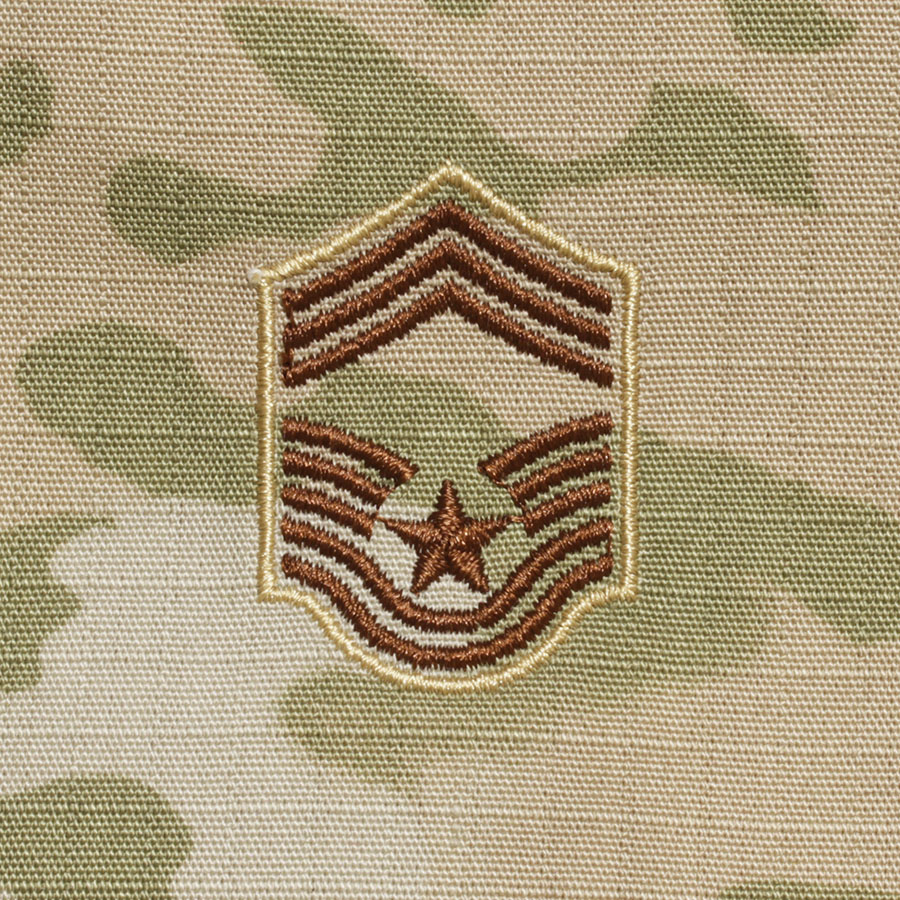 USAF Chief Master Sergeant 3-Color OCP Rank with Fastener