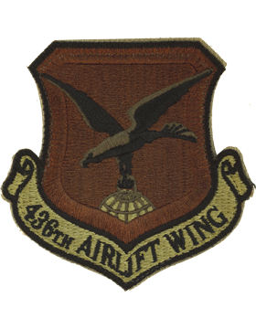 436th Airlift Wing OCP Patch with Fastener