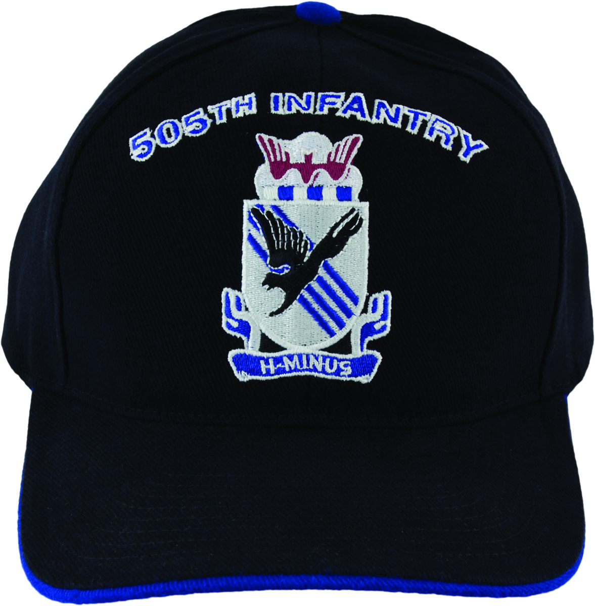 Cap (DC-AR/DUI-0505A) Black with 505 Infantry Crest