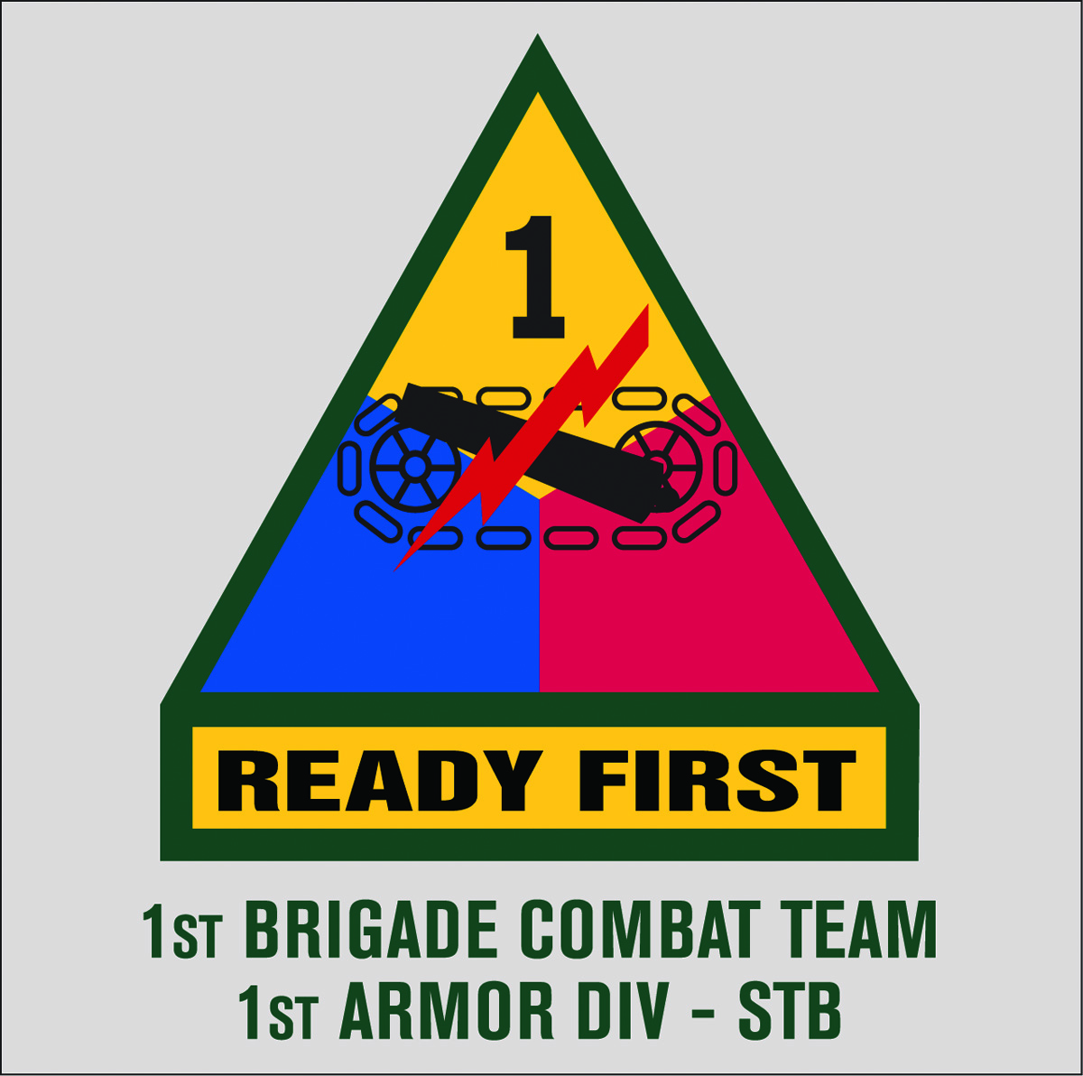 1st BCT 1st Armored Division Special Troops Battalion Unit Crest Decal