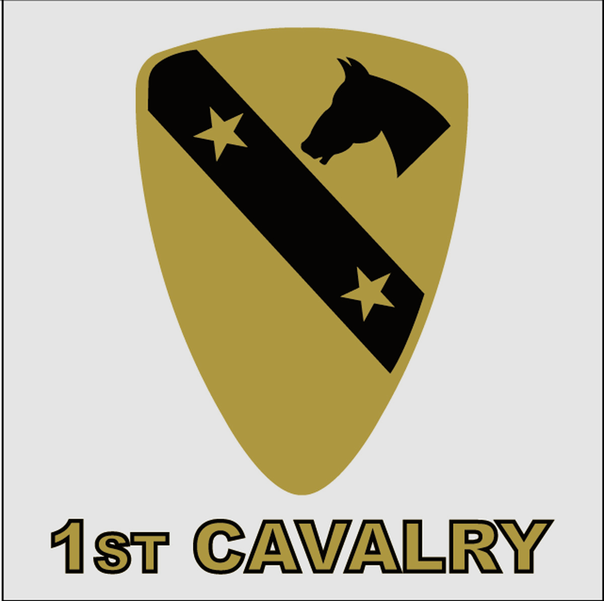 1st Cavalry Unit Crest Decal