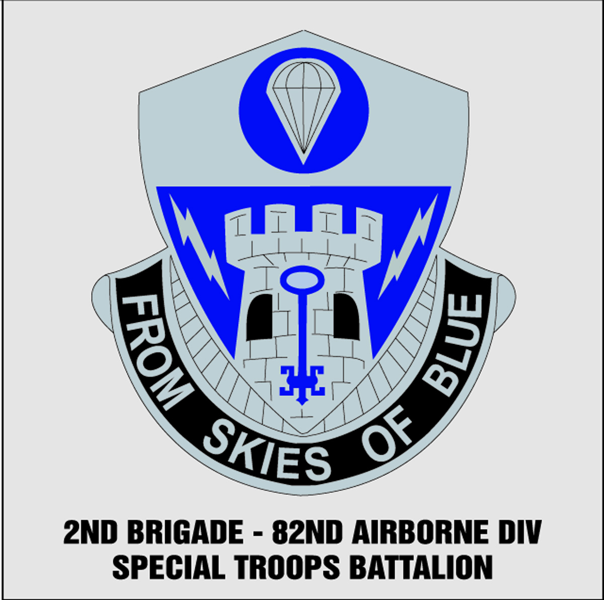 2 Brigade 82 Airborne Division STB Unit Crest Decal 4.25in x 5.25in