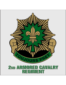 2 Armored Cavalry Regiment Unit Crest Decal 4.25in x 5.25in
