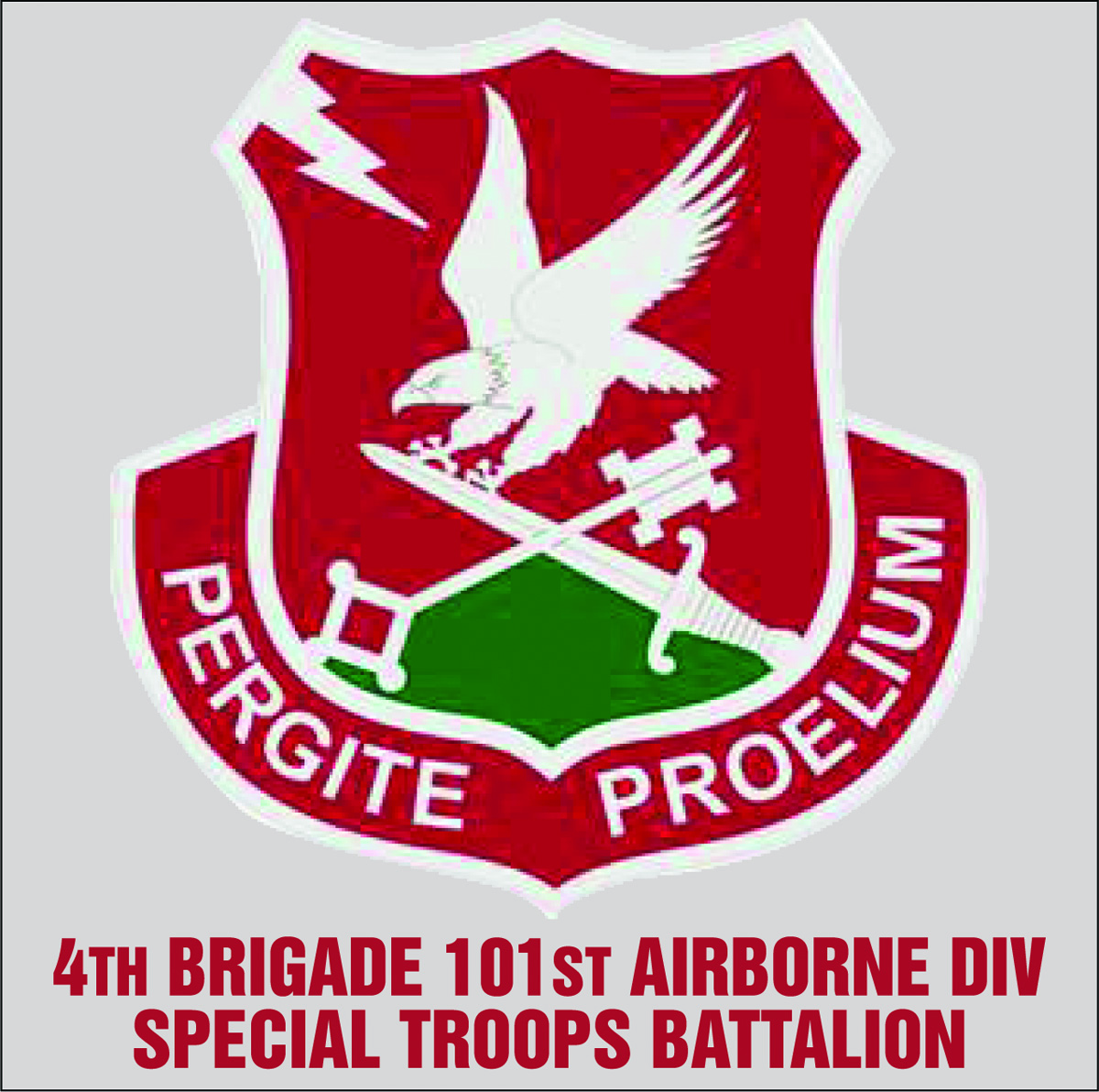 4th Brigade 101st Airborne Special Troops Battalion Unit Crest Decal