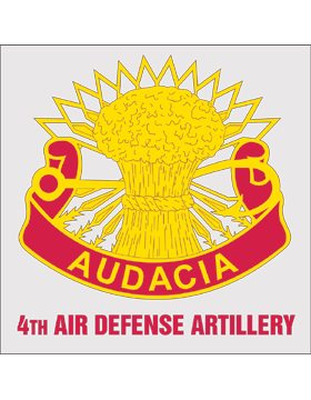 4th Air Defense Artillery Unit Crest Decal