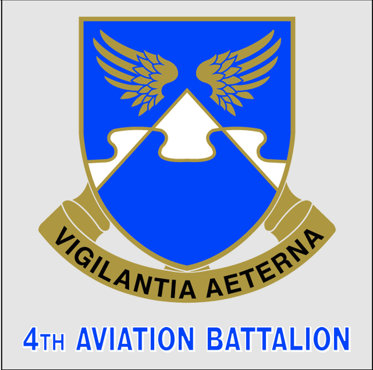 4th Aviation Battalion Unit Crest Decal