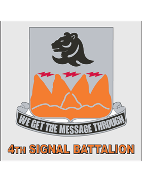 4th Signal Battalion Unit Crest Decal