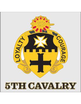 5th Cavalry Unit Crest Decal