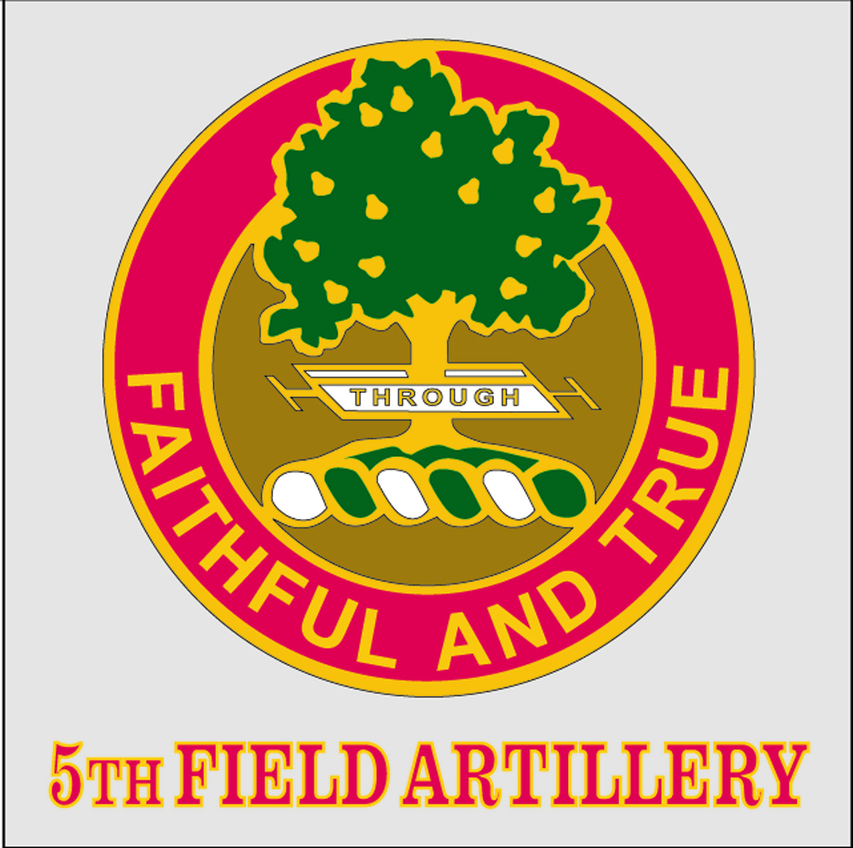 5th Field Artillery Unit Crest Decal