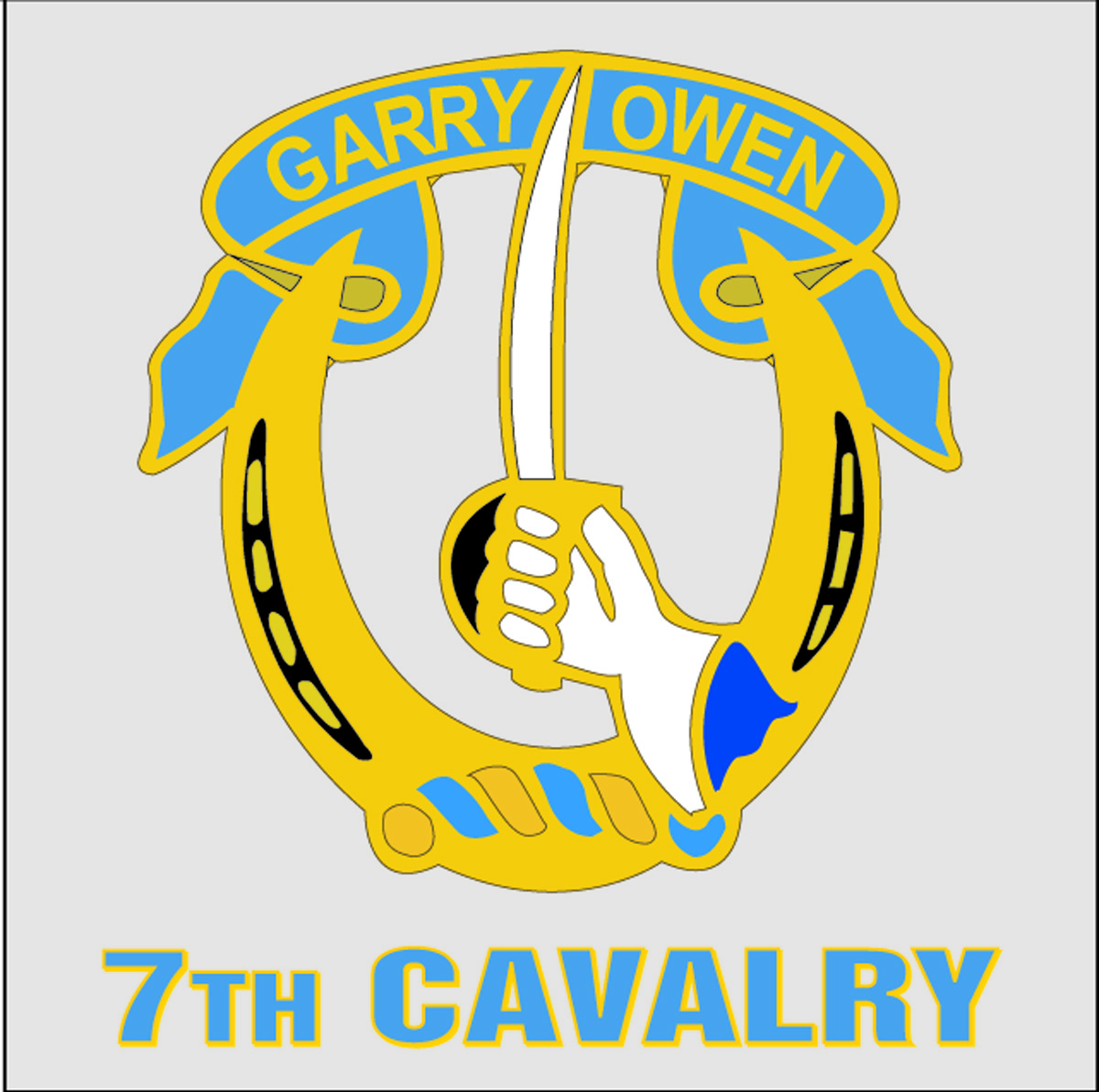 7th Cavalry Unit Crest Decal