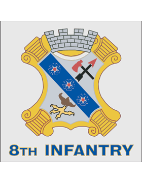 8th Infantry Unit Crest Decal