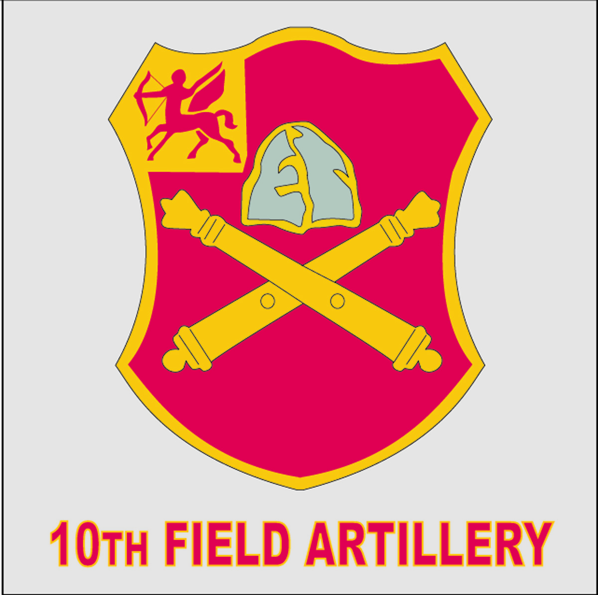 10th Field Artillery Unit Crest Decal