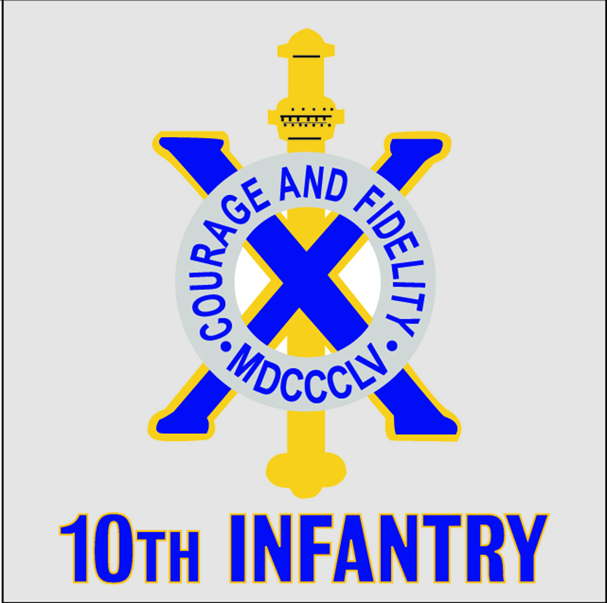 10th Infantry Unit Crest Decal