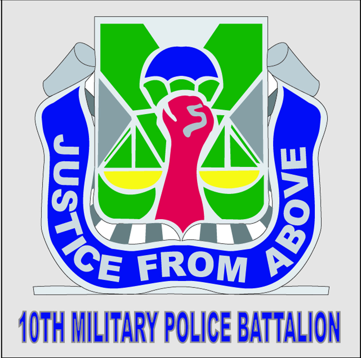 10th Military Police Battalion Unit Crest Decal
