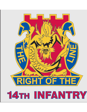 14th Infantry Unit Crest Decal