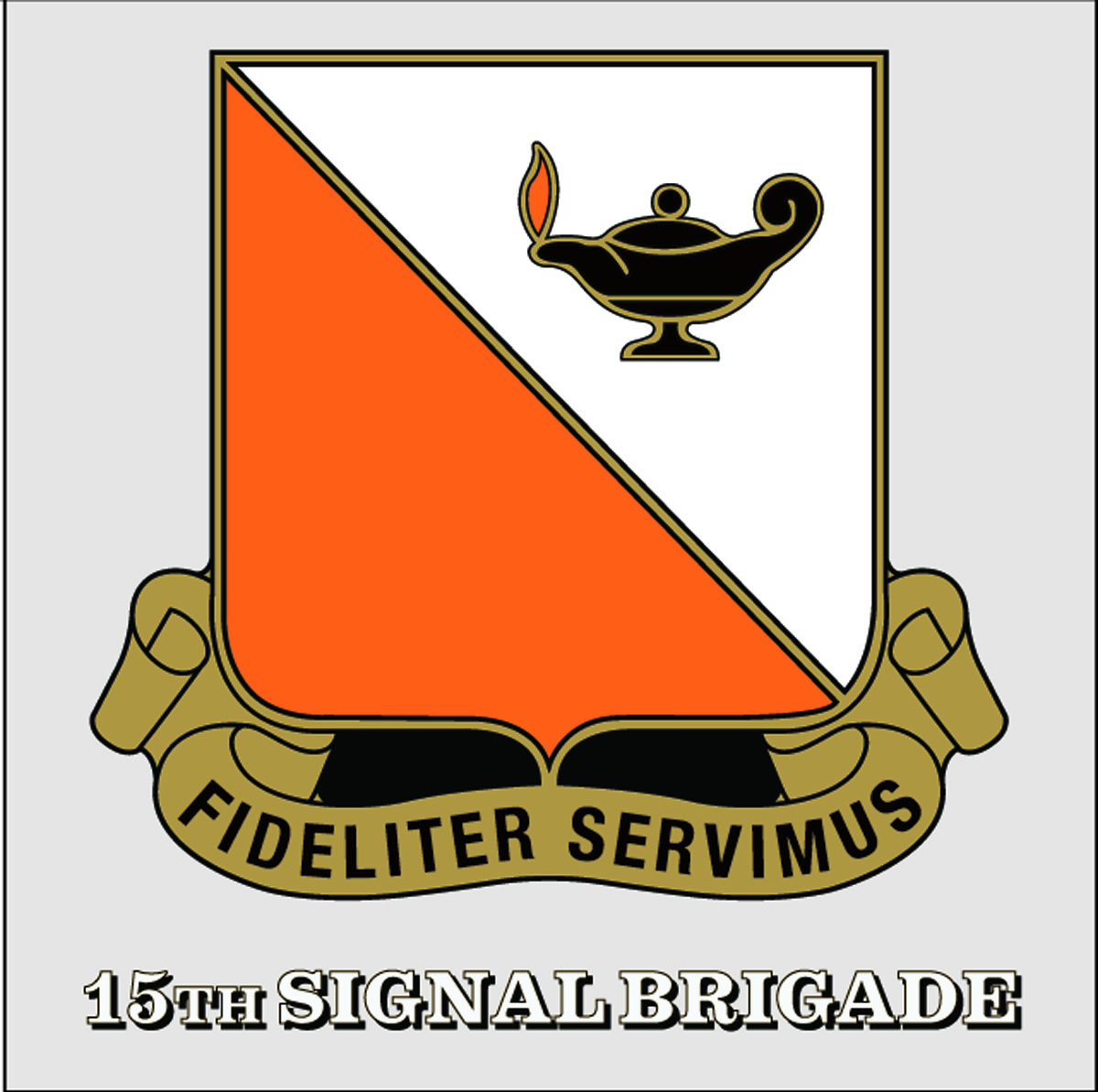 15th Signal Brigade Unit Crest Decal