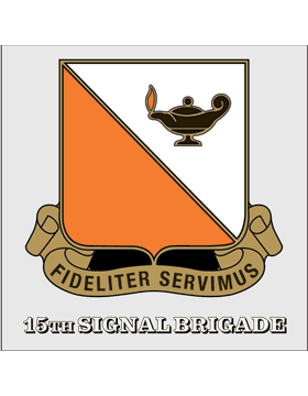 15th Signal Brigade Unit Crest Decal