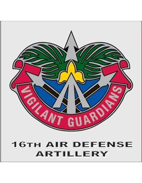 16th Air Defense Artillery Group Unit Crest Decal