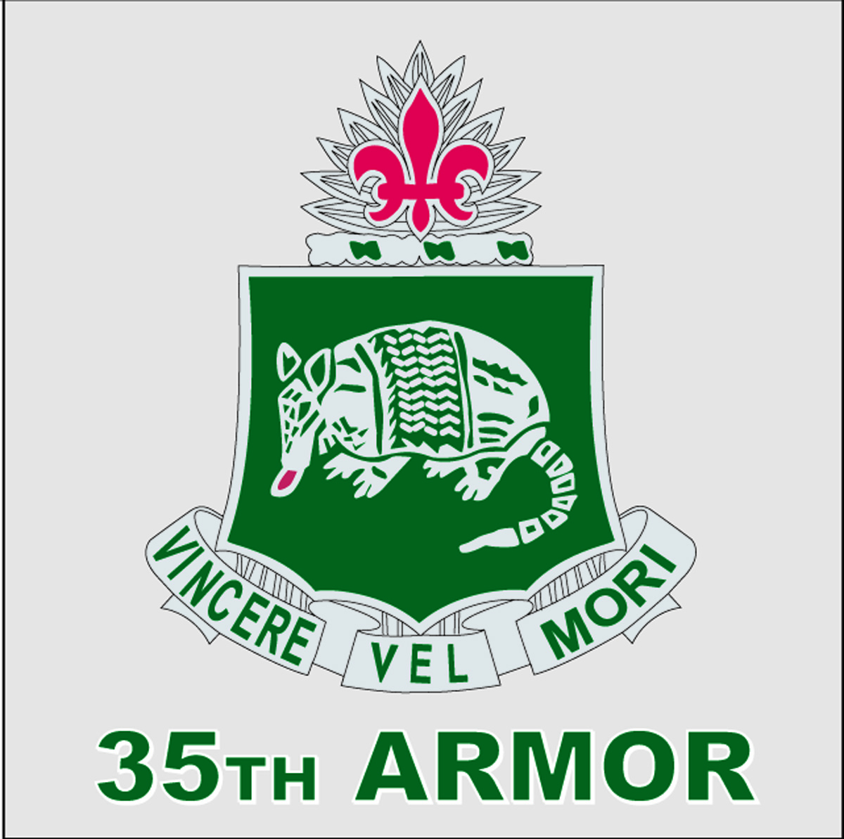 35th Armor Unit Crest Decal