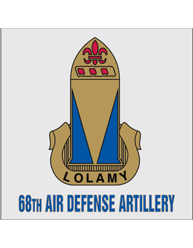 68th Air Defense Artillery Unit Crest Decal