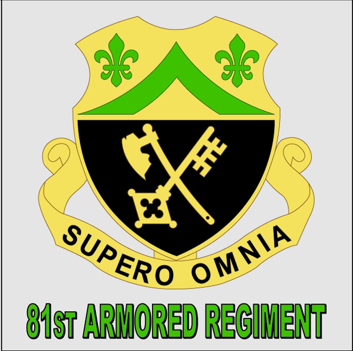 81st Armored Regiment Unit Crest Decal