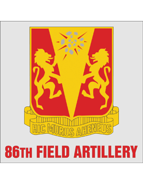 86th Field Artillery Unit Crest Decal
