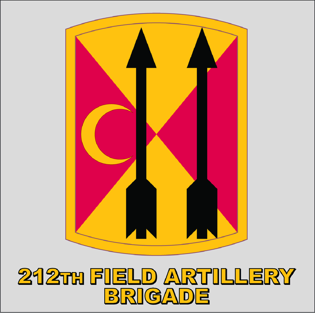 212th Field Artillery Brigade Unit Crest Decal