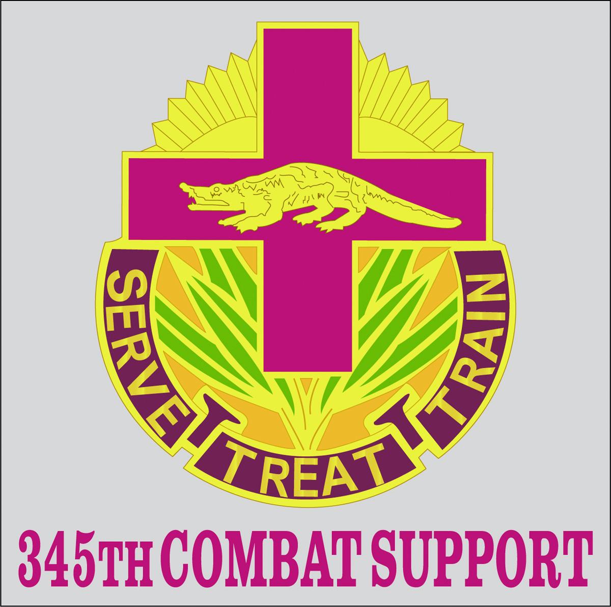 345th Combat Support Unit Crest Decal
