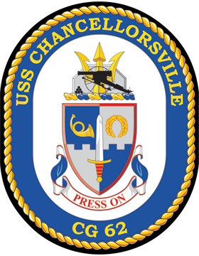 Cruiser USS Chancellorsville CG-62 Coat of Arms Decal