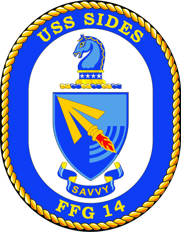 Frigate USS Sides FFG-14 Coat of Arms Decal