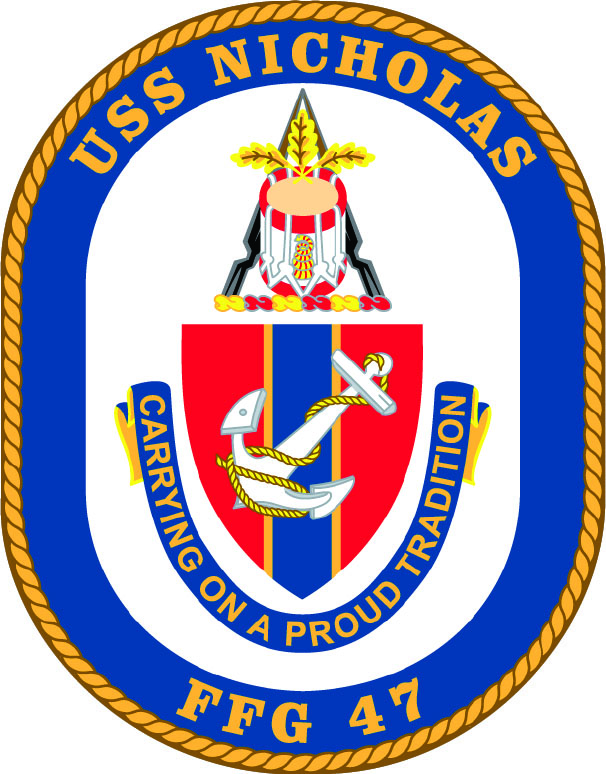 Frigate USS Nicholas FFG-47 Coat of Arms Decal