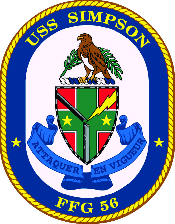Frigate USS Simpson FFG-56 Coat of Arms Decal