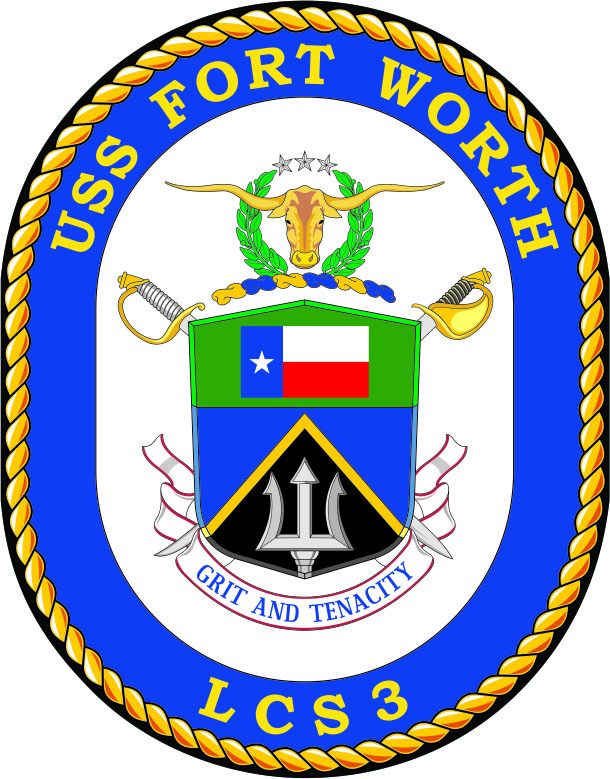 Littoral Combat Ship USS Fort Worth LCS-3 Coat of Arms Decal