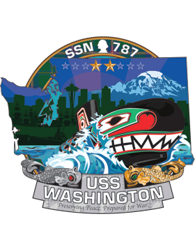 Submarine USS Washington SSN-787 Coat of Arms Decal