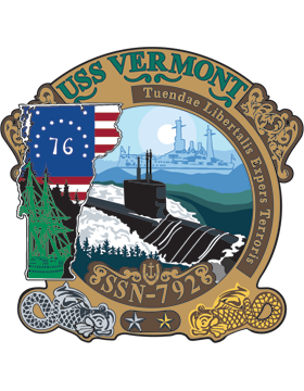 Submarine USS Vermont SSN-792 Coat of Arms Decal