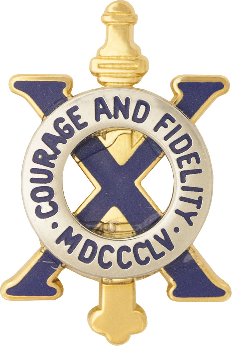 10th Infantry Unit Crest (Courage And Fidelity Mdccclv)