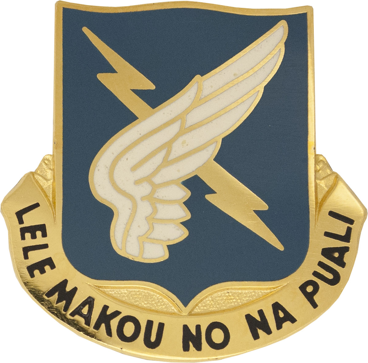 25th Aviation Unit Crest (Lele Makou No Na Puali)