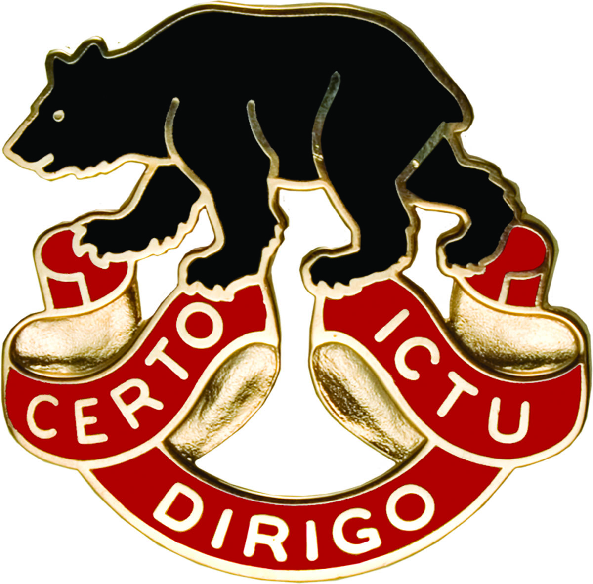 6th Air Defense Artillery (Left) Unit Crest (Certo Dirigo Ictu)