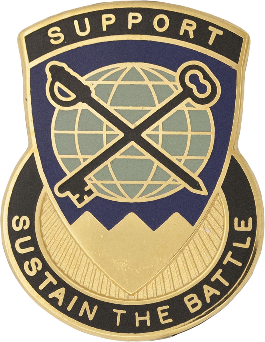 107th Quartermaster Battalion Unit Crest (Support Sustain The Battle)