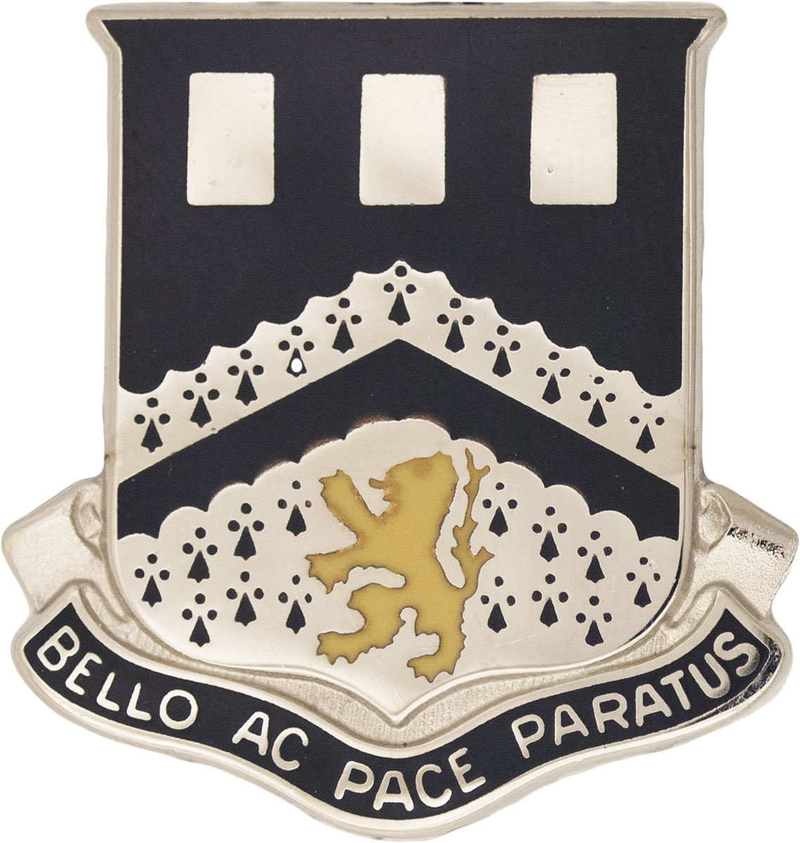 112th Engineer Battalion Unit Crest (Bello Ac Pace Paratus)