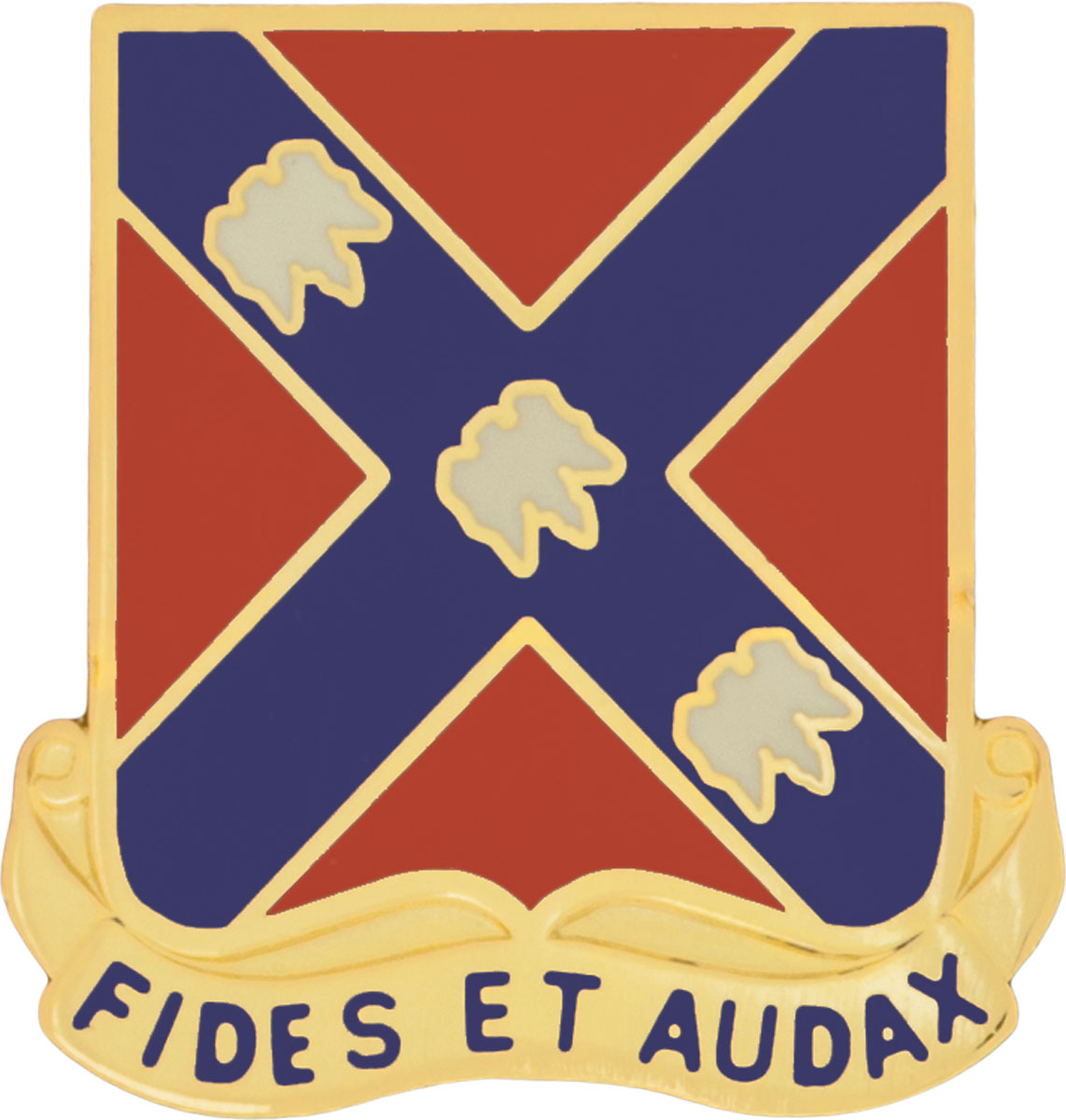 134th Field Artillery Unit Crest (Fides Et Audax)
