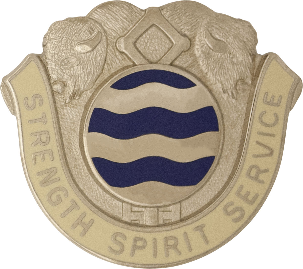 136th Quartermaster Battalion Unit Crest (Strength Spirit Service)