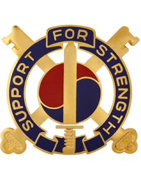 142nd Support Battalion Unit Crest (Support For Strength)