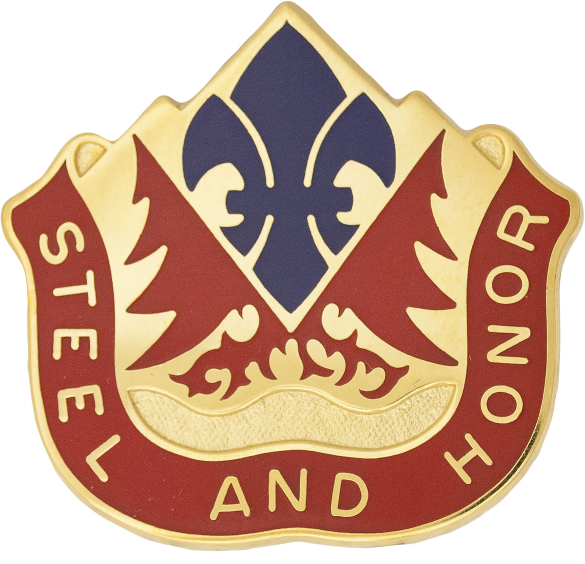 143rd Field Artillery Group Unit Crest (Steel And Honor)