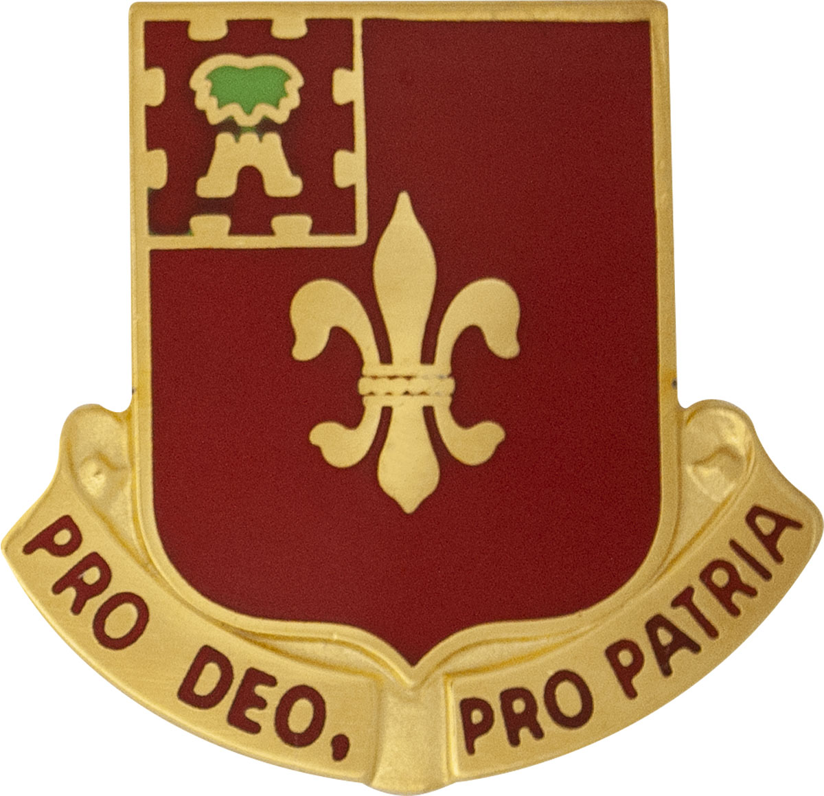 145th Field Artillery Battalion Unit Crest (Pro Deo Pro Patria)