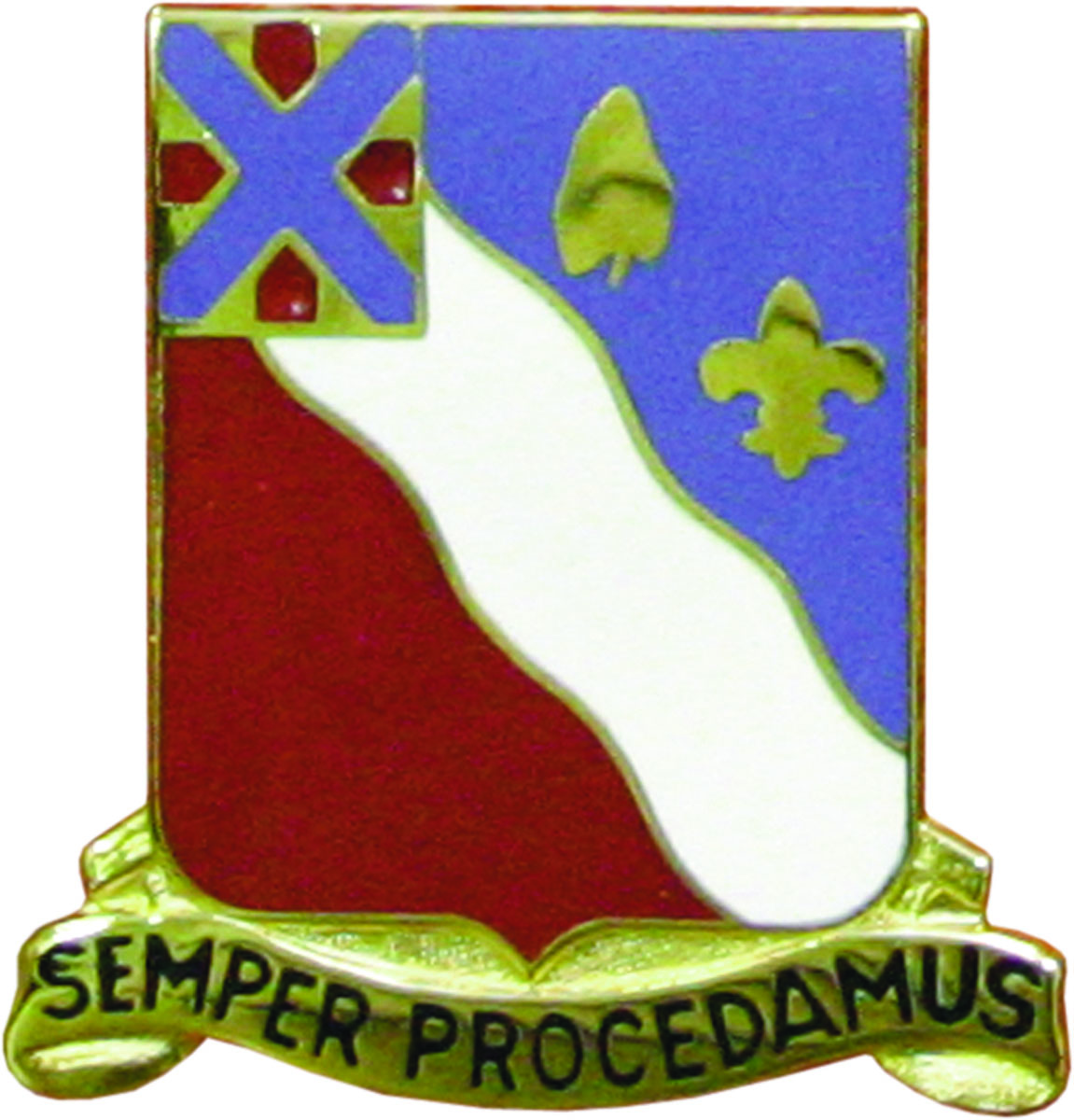 156th Field Artillery Unit Crest (Semper Procedamus)
