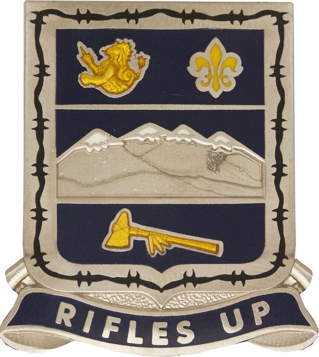 157th Infantry Regiment Colorado National Guard Unit Crest (Rifles Up)
