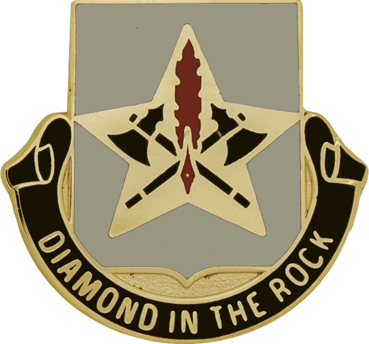 177th Finance Battalion Unit Crest (Diamond In The Rock)