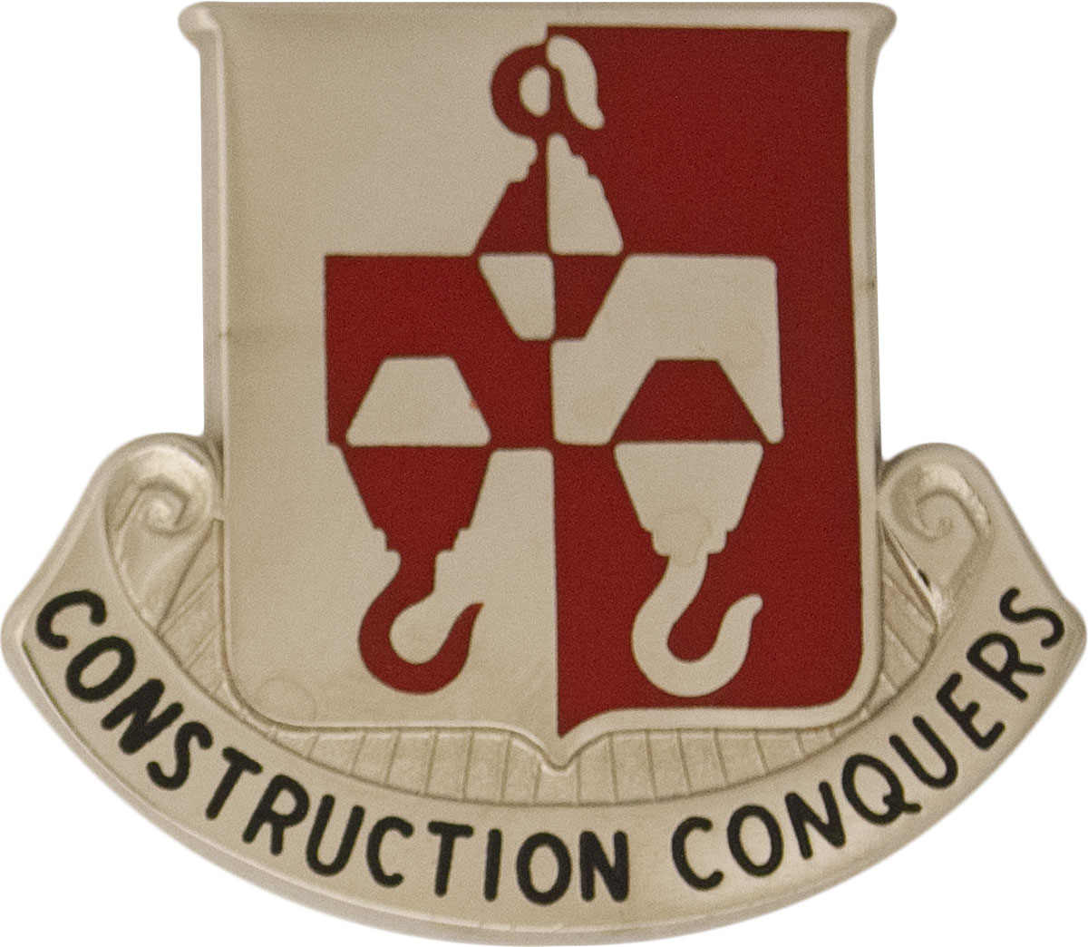 244th Engineer Battalion Unit Crest (Construction Conquers)